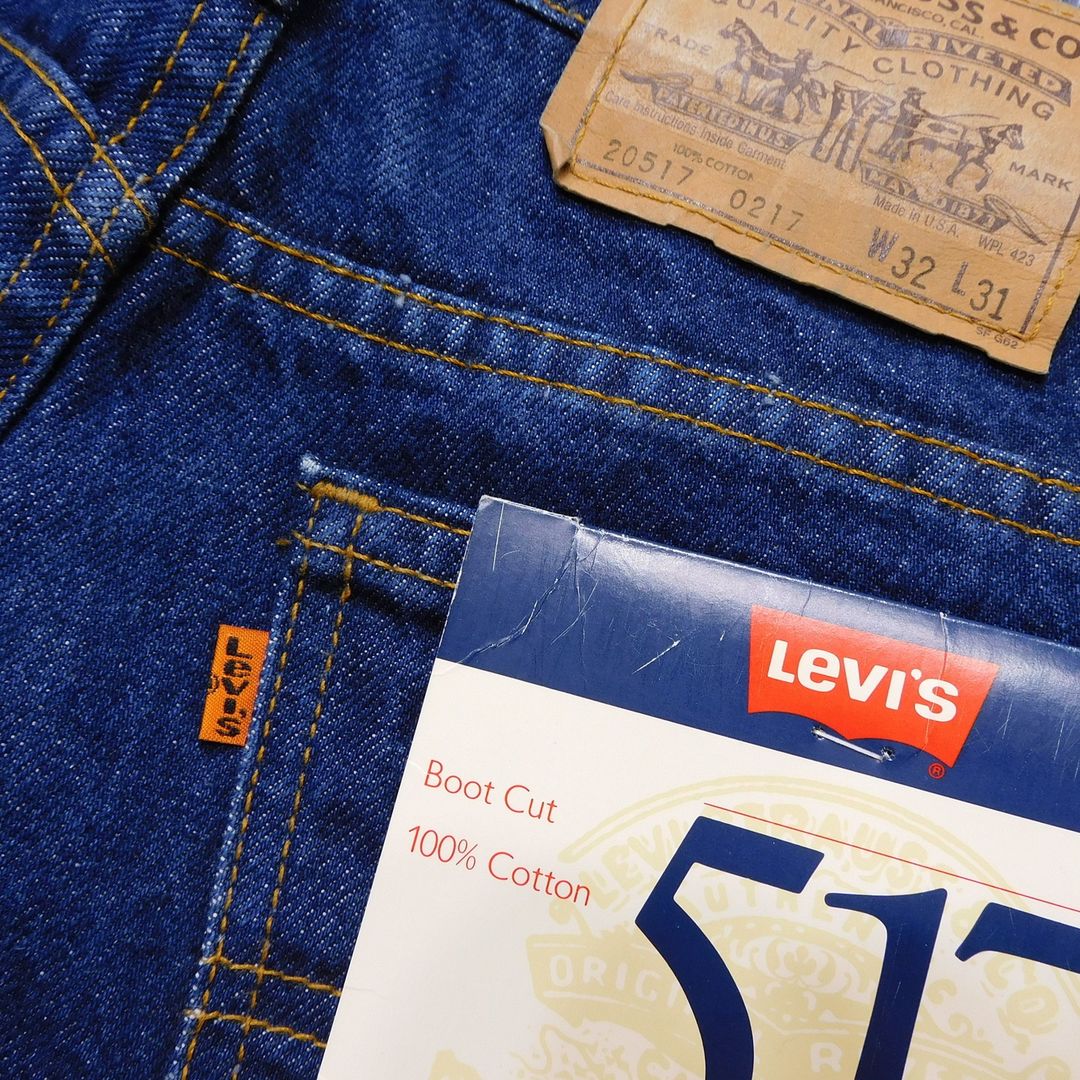 1980's-1990's Deadstock Levis® 517 Orange Tab Prewashed Jeans made in ...