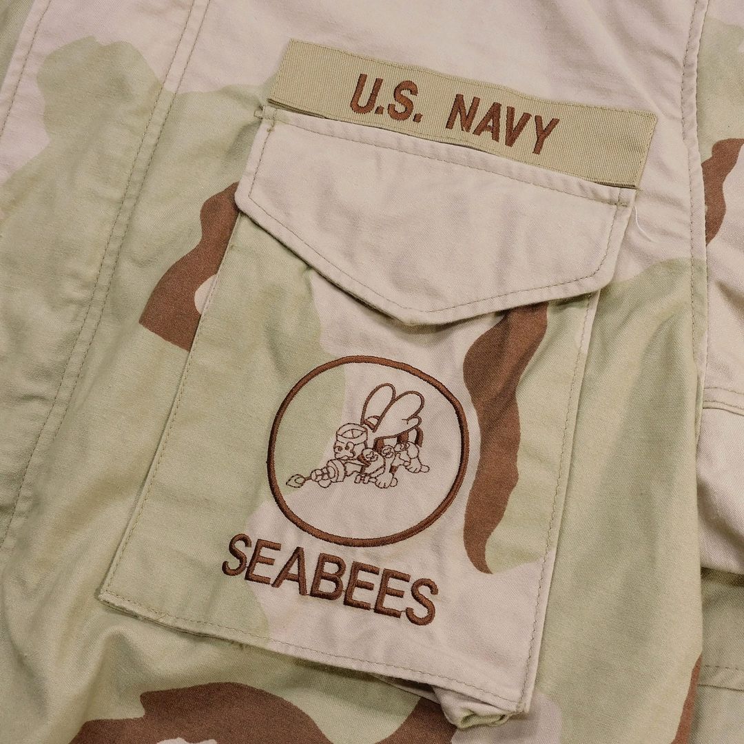 1990's Deadstock US Navy SEABEES M-65 Jacket 3Color Desert Camo – nest ...