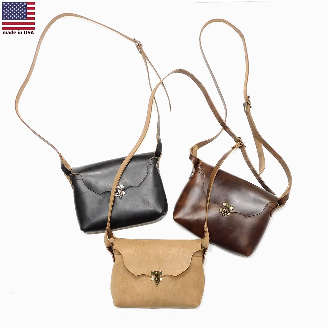 Fernand Leather Horizonal Latch Pouch Handmade in USA – nest clothing store